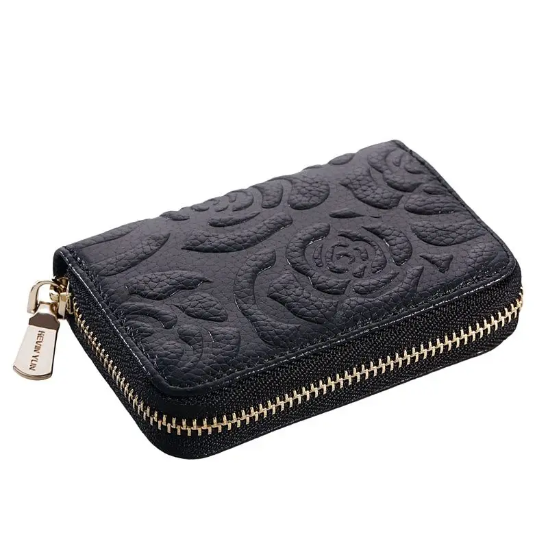 Fashion-Flower-Women-Card-Holder-Genuine-Leather-Credit-Cards-Case ...