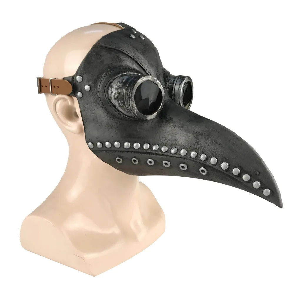 Plague Doctor Steampunk Bird In Black Beak Cosplay Mask - AllCosplay.com