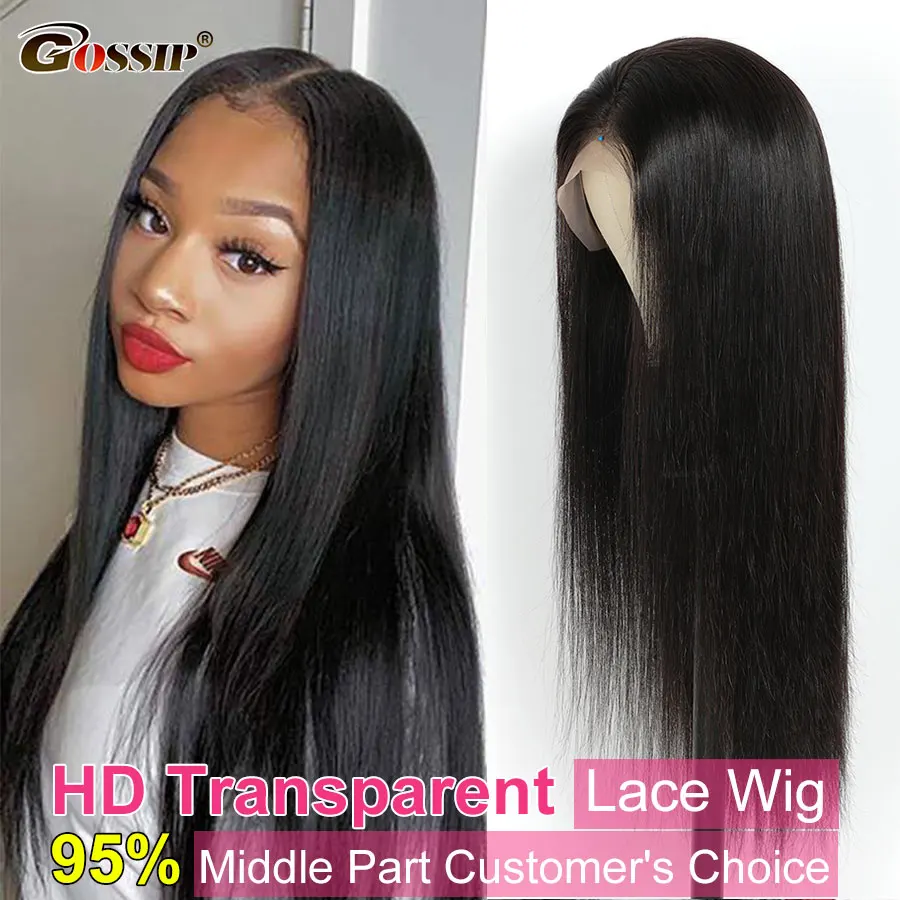 Perruque Lace Front Wig lisse naturelle Remy, cheveux humains, 13x4x1 T ...