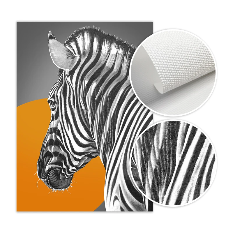 Orange And White Zebra Print