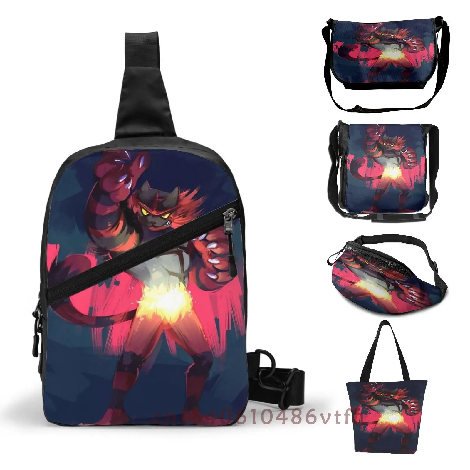 Functional-Men-Chest-Bag-Incineroar-Streetwear-Bag-Waist-Pack-Women ...