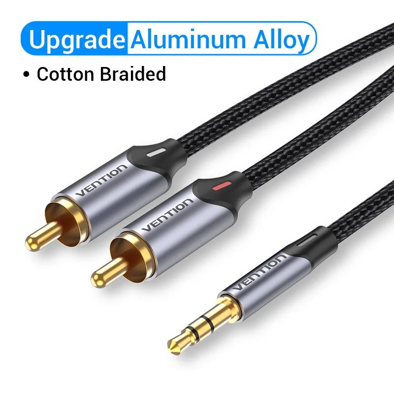 Audio Cable RCA Jack 3.5 Y Splitter HiFi Stereo 2RCA to 3.5mm RCA Cable ...