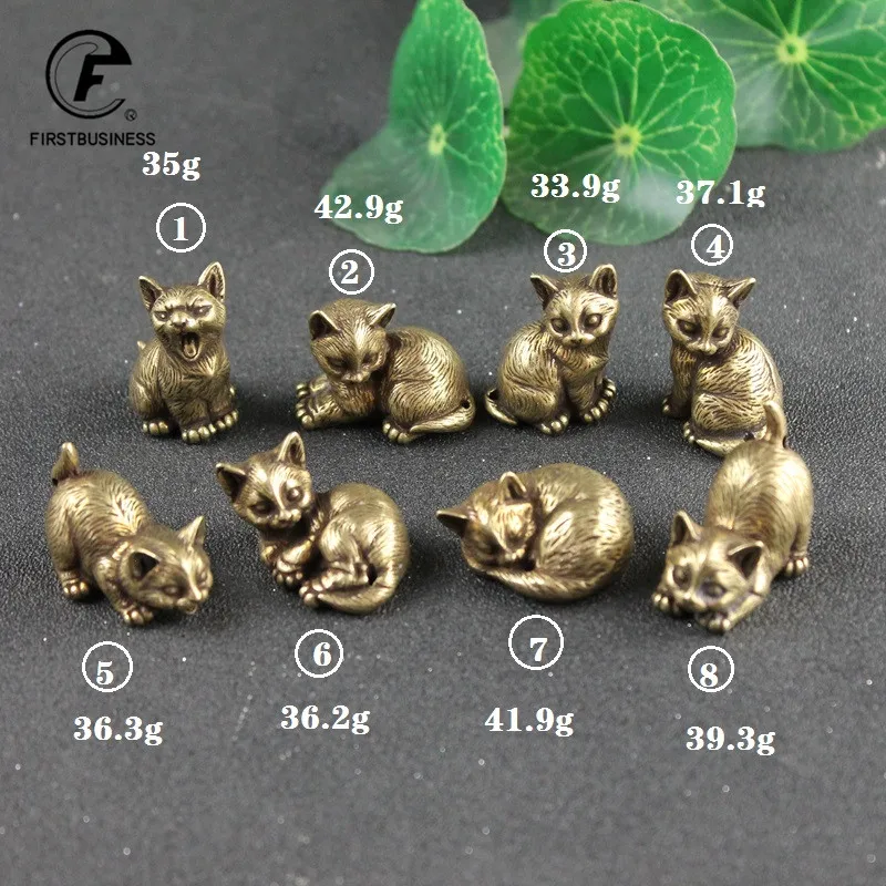 8 Style Classical Solid Decoration Small Animal Ornaments Copper Cute ...
