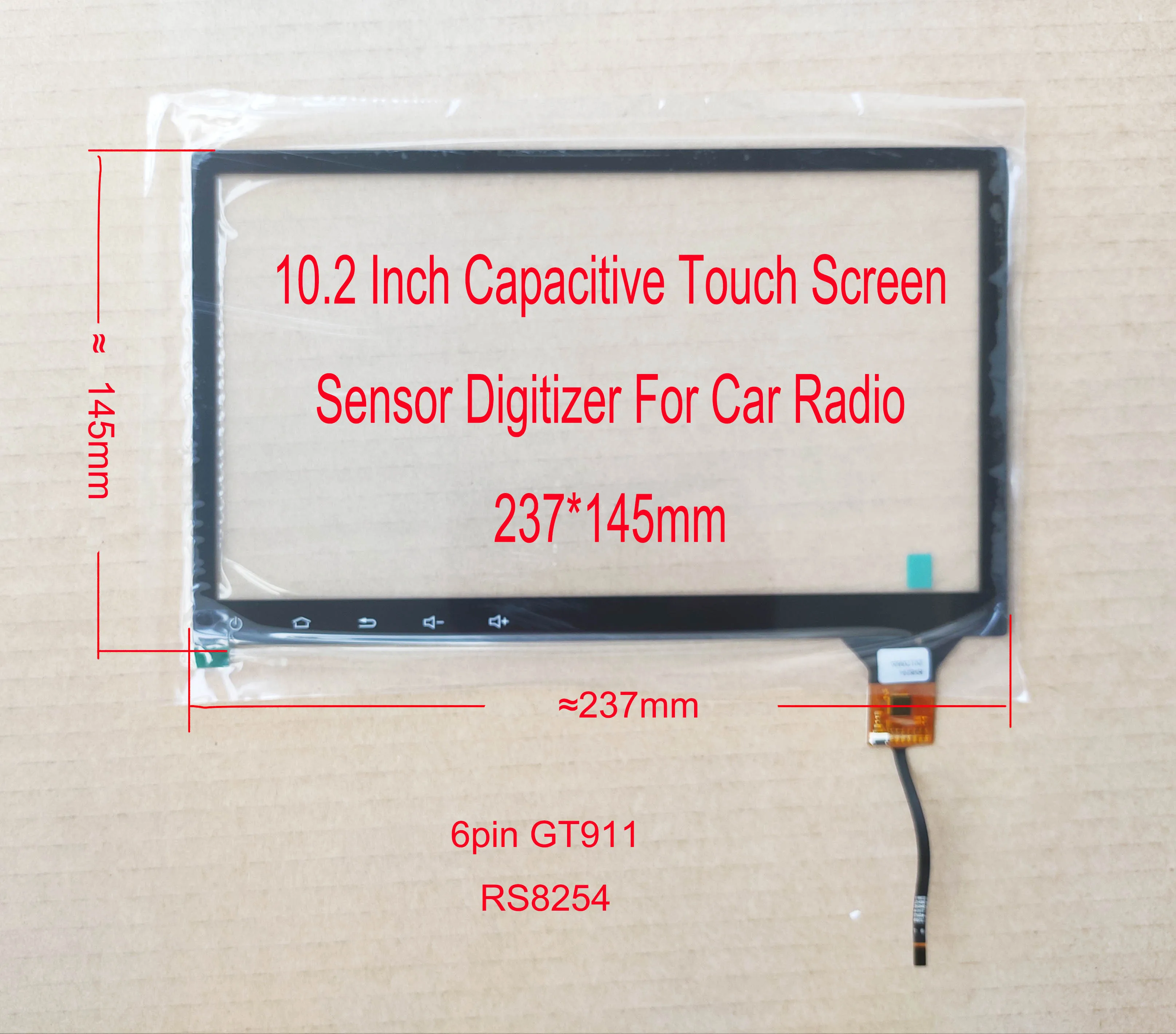 10.2 Inch Capacitive Touch Screen Digitizer Sensor 237*145mm Hyundai ...