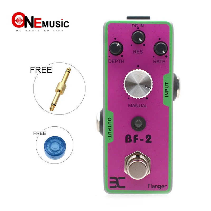 Efecto de Pedal de guitarra EX BF 2 Flanger, True Bypass ENO, compacto, Mini Pedal + conector ...