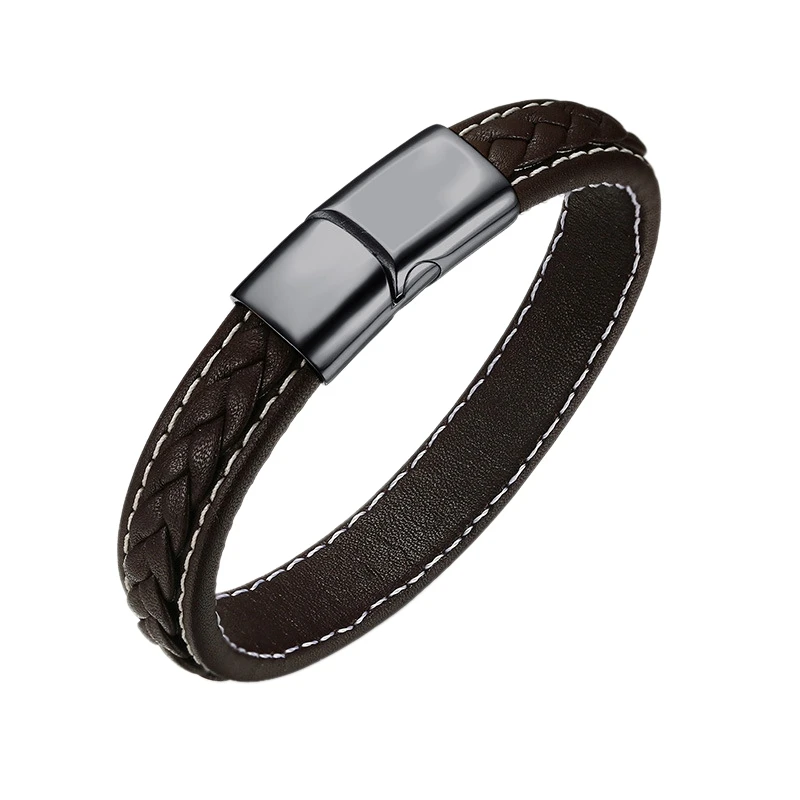 Мужской и женский браслет плетеный браслет Титановый стальной браслет ...