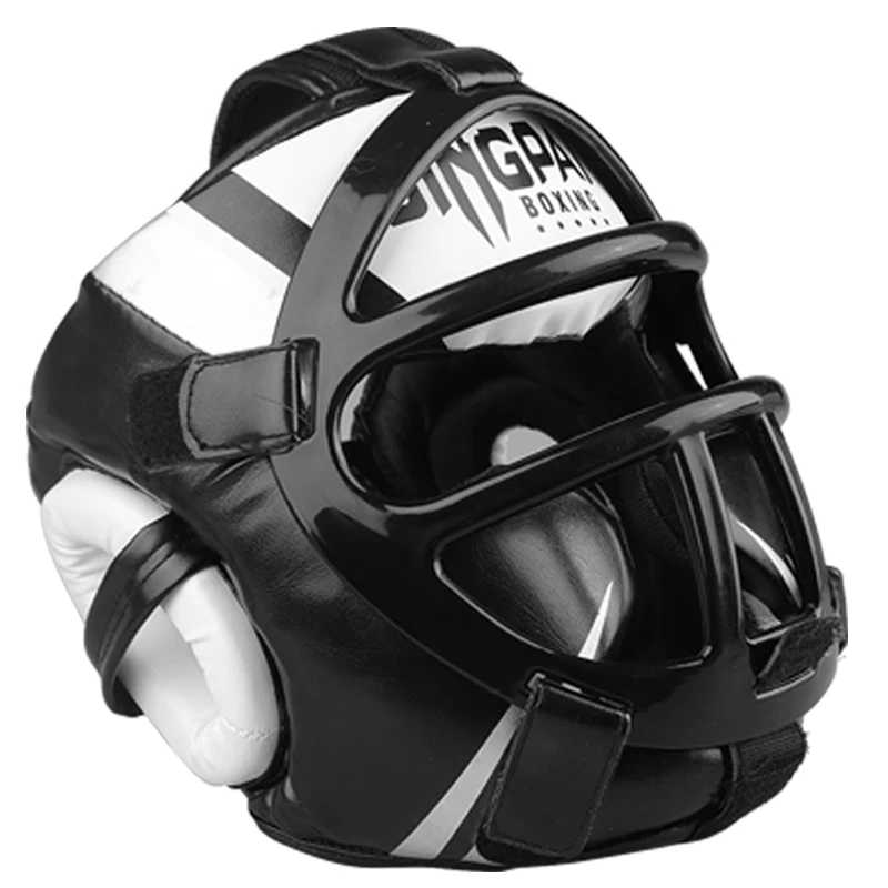 Kids/adults New Mma Muay Thai Boxing Helmet W/mask Taekwondo Martial ...