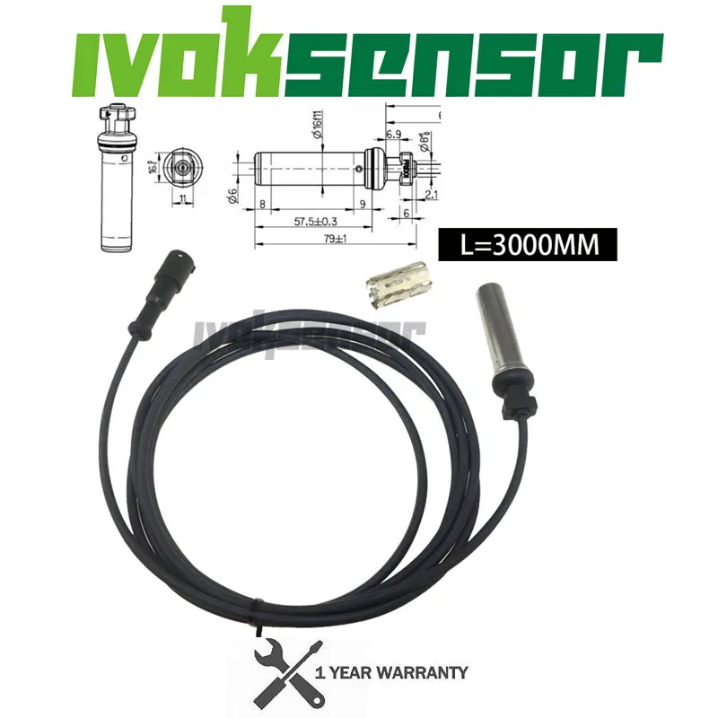 Sensor de velocidad de rueda ABS, L = 3000mm, para MERCEDES BENZ MB ...