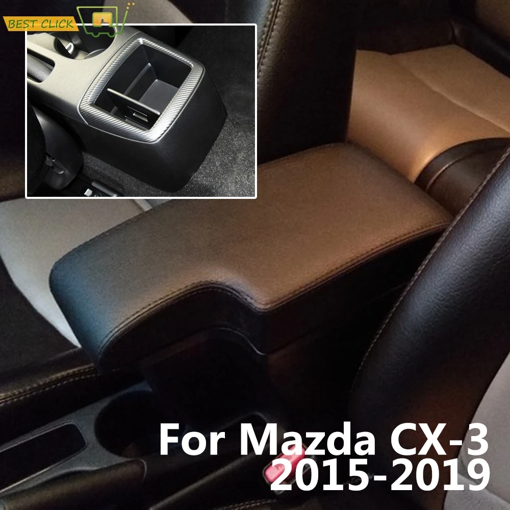 Modification-Armrest-For-Mazda-CX-3-2015-2019-Central-Content-USB-Black ...