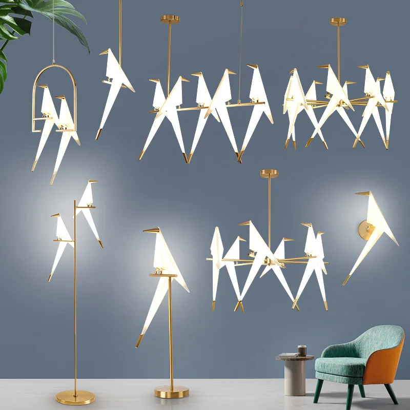 Paper-Chandelier-Birds-For-Restaurant-Living-Room-Dining-Room-Children ...