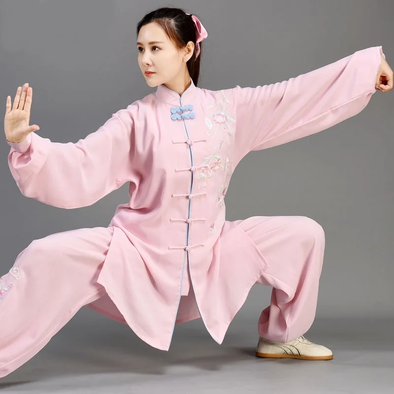 중국어 번체 의류 Taiji 긴 소매 Wushu Taichi 여성 Kungfu 유니폼 정장 태극권 운동 의류 12426|세트| - AliExpress