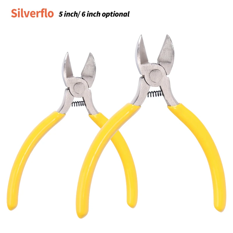 SILVERFLO 5/6 Inch Precision Diagonal Pliers Cable Electrical Wire ...