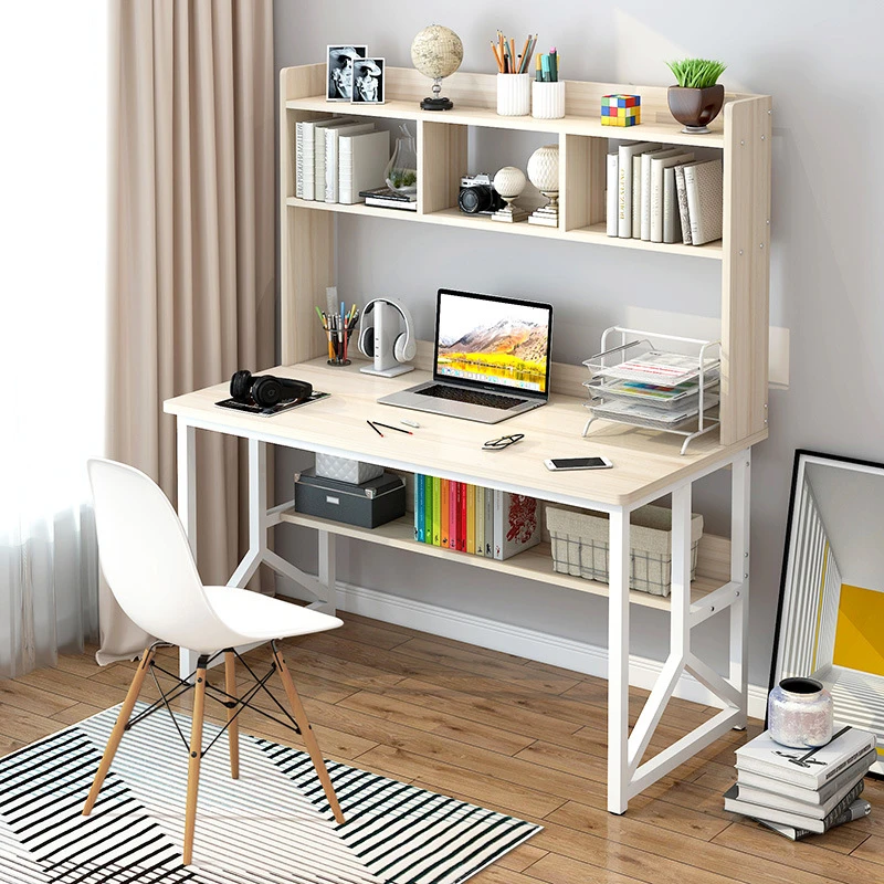 Computer Desktop Desk Bookshelf Combination Household Simple Bedroom ...