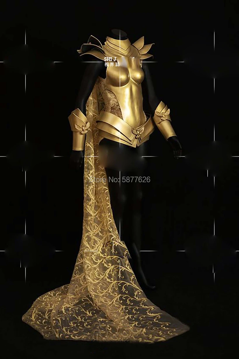 women-party-gogo-golden-armor-costume-future-show-stage-dance-clothes ...
