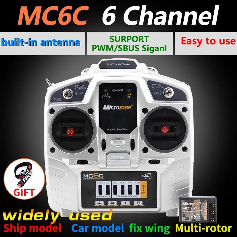 MicroZone MC6C 2.4G 6CH controller transmitter receiver radio system ...