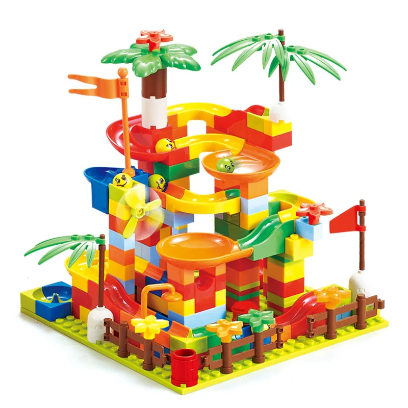 ZK20-168-336PCS-Marble-Race-Run-Block-Compatible-Duploed-Build-Blocks ...