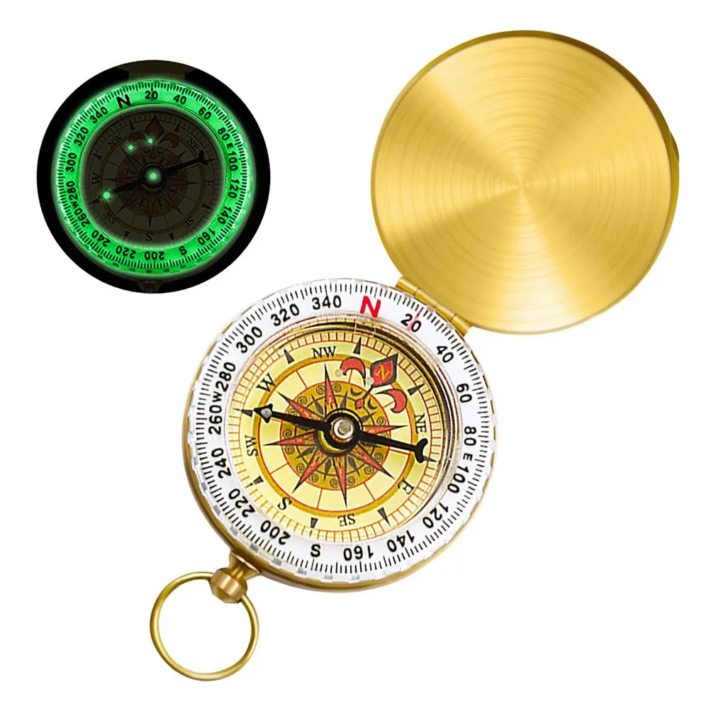 Pocket-Compass-Travel-Metal-Compas-Tourist-Navigator-With-Luminous-For ...