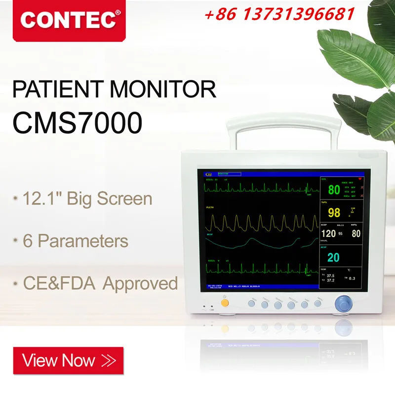 CONTEC-Monitor-do-Paciente-M-quina-Card-aca-Sinais-Vitais-ICU-CCU-6-Par ...