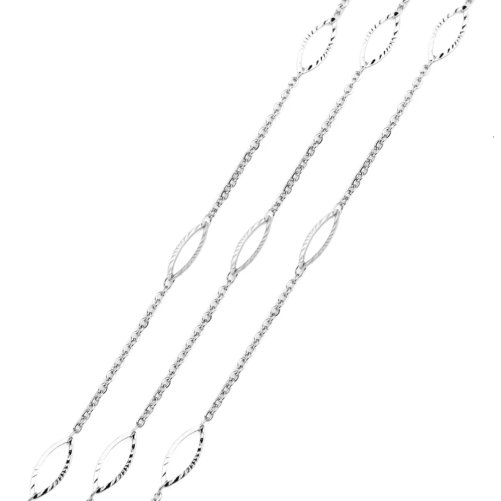1 Meter 316L Stainless Steel Hypoallergenic Cross Link Oval Link Bulk ...