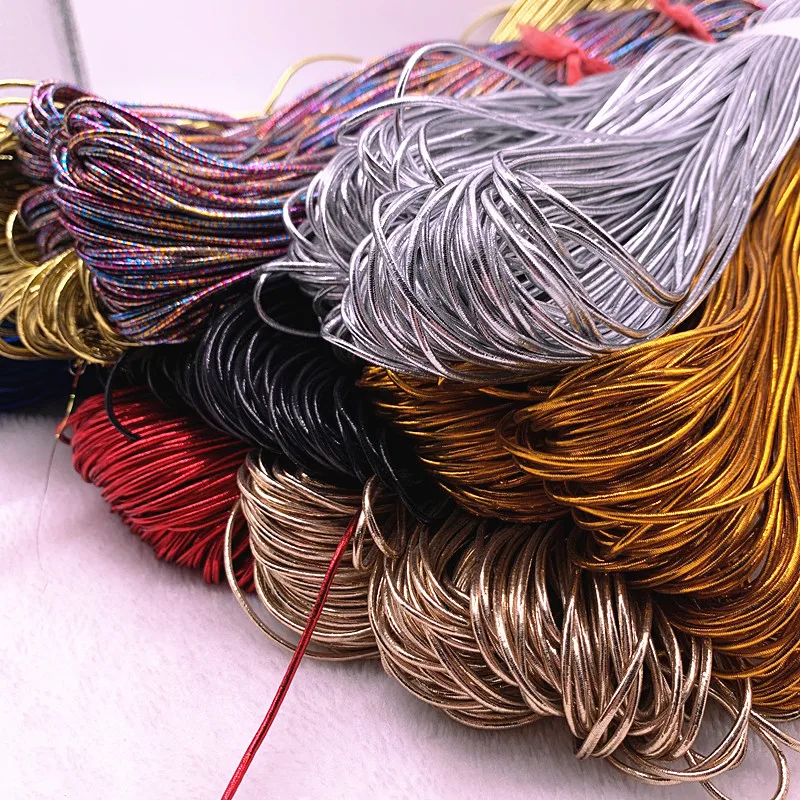 5yards 1.5mm Gold Silver Packing Rope Ornaments String Elastic Cords ...