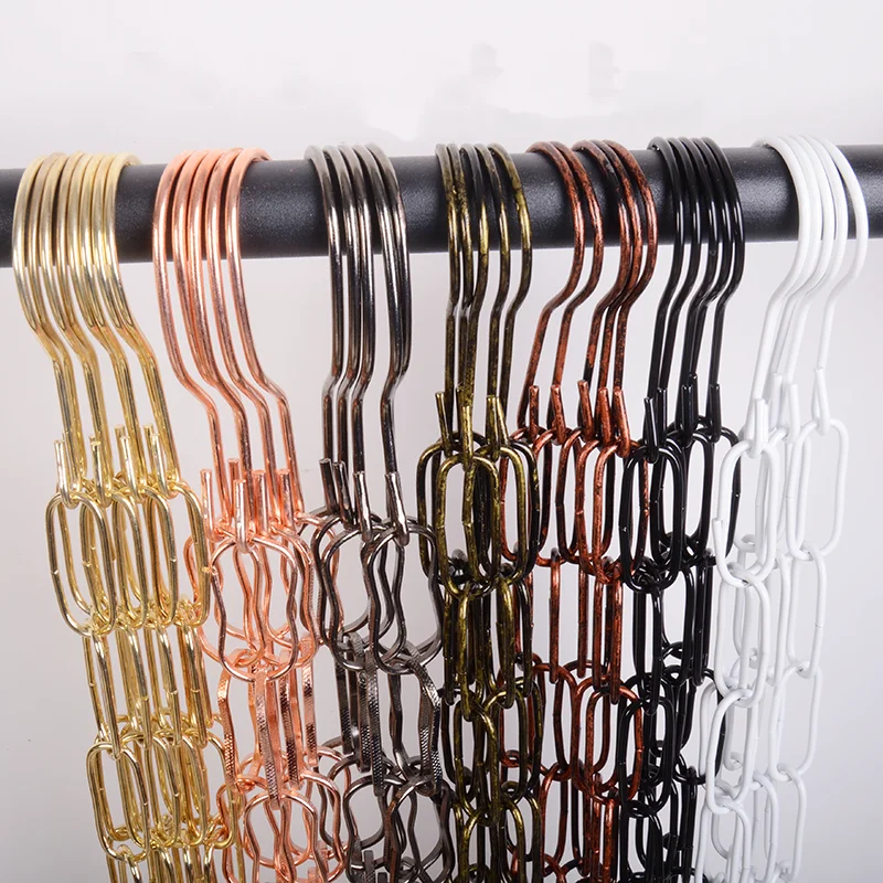 Cadena de Metal para colgar ropa, anillos de exhibición de tienda de ...