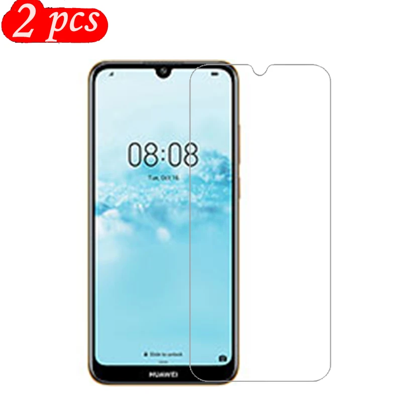 2pcs Protective Glass for Huawei Y6 Y7 2019 Tempered Glas Screen ...