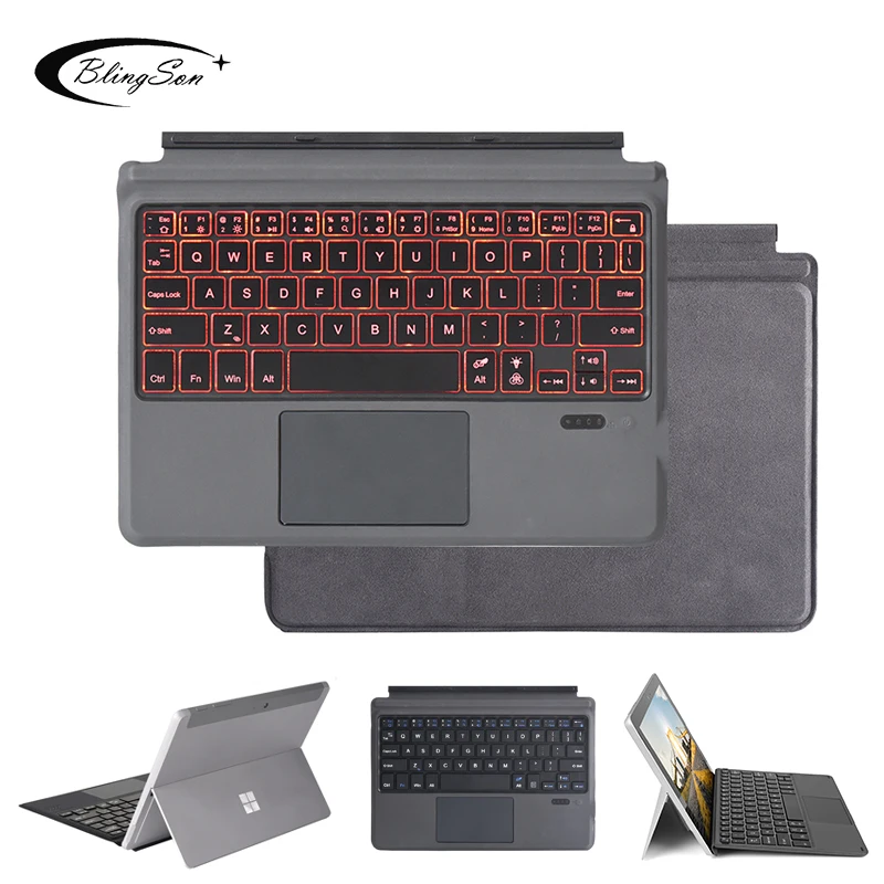 Microfiber Keyboard Case for Microsoft Surface Go Laptop LED Backlight ...
