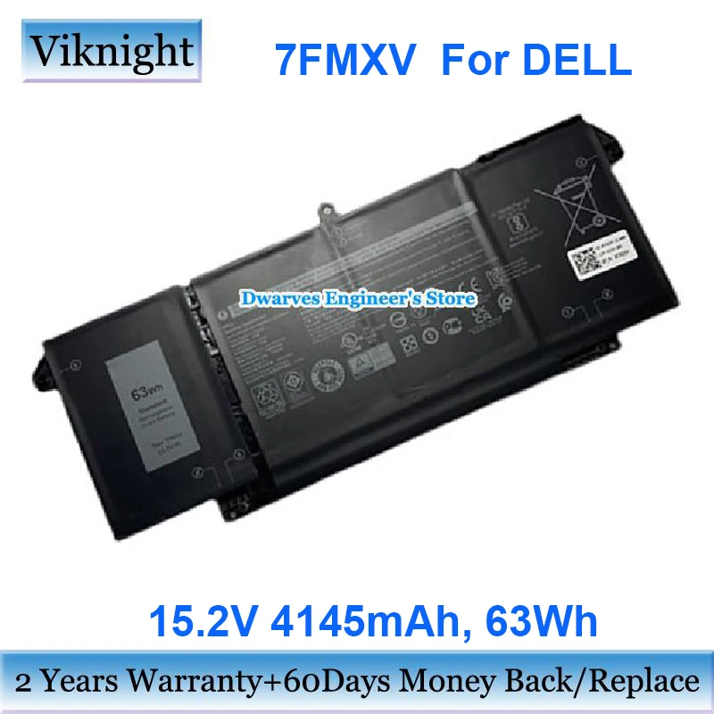 Genuine 7FMXV Battery 15.2V 63Wh For DELL Latitude 13 5320 2XMTD CCYFJ ...