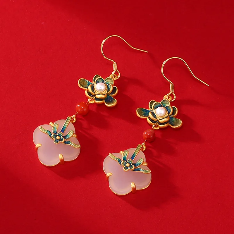 Pendientes-largos-de-piedra-de-gata-de-Jade-Wada-de-imitaci-n-de-loto ...