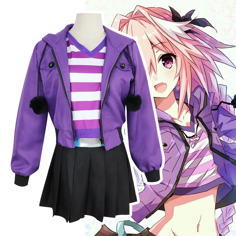 2XL-Fate-Apocrypha-Astolfo-Cosplay-Costumes-Pink-Wig-Women-Purple ...