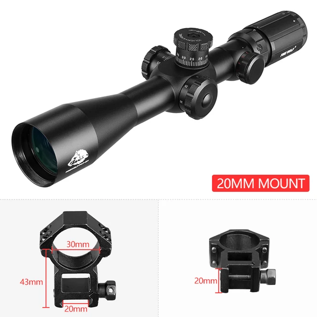 FIRE WOLF 4-14X44 IR Tactical Optical Rifle Sniper Scope Adjustable Red ...