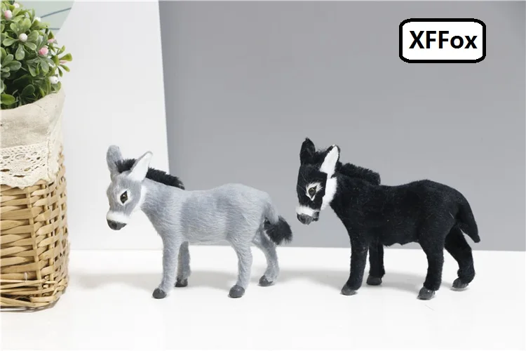 A Pair Of Small Simulation Donkey Models Polyethylene&furs Real Life ...