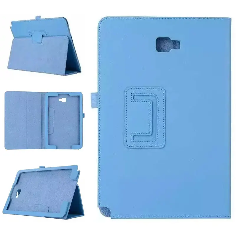 Funda plegable de cuero PU con soporte para tableta Samsung Galaxy Tab A (2016, 10,1 "), SM P585 ...