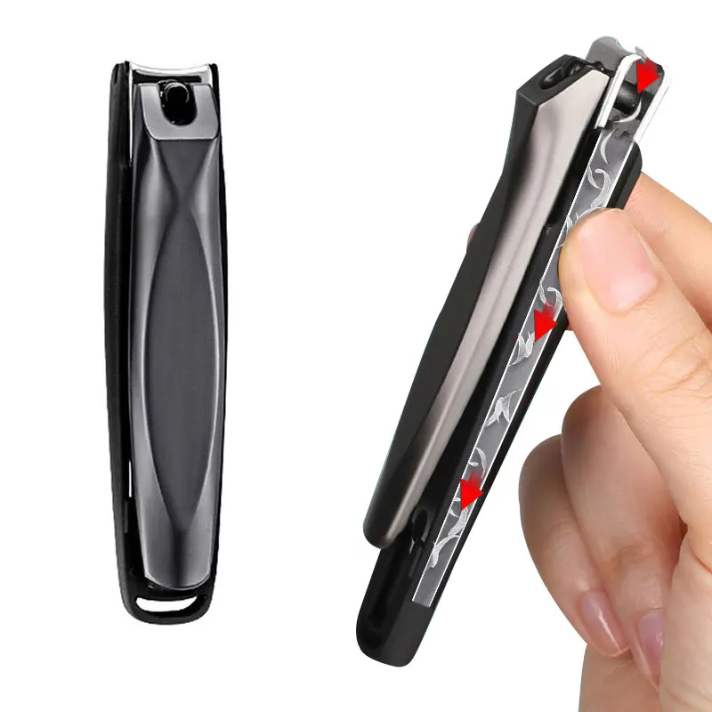 1PC-NEW-Creative-Black-Stainless-Steel-Nail-Clippers-Diagonal-Anti ...
