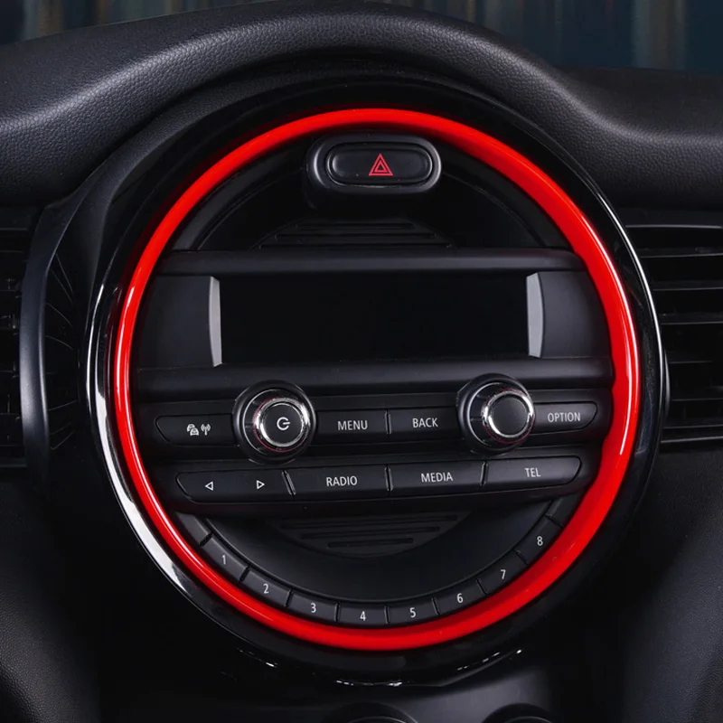 1PC-Central-Control-Car-Navigation-Ring-Decoration-Trim-Cover-For-MINI ...