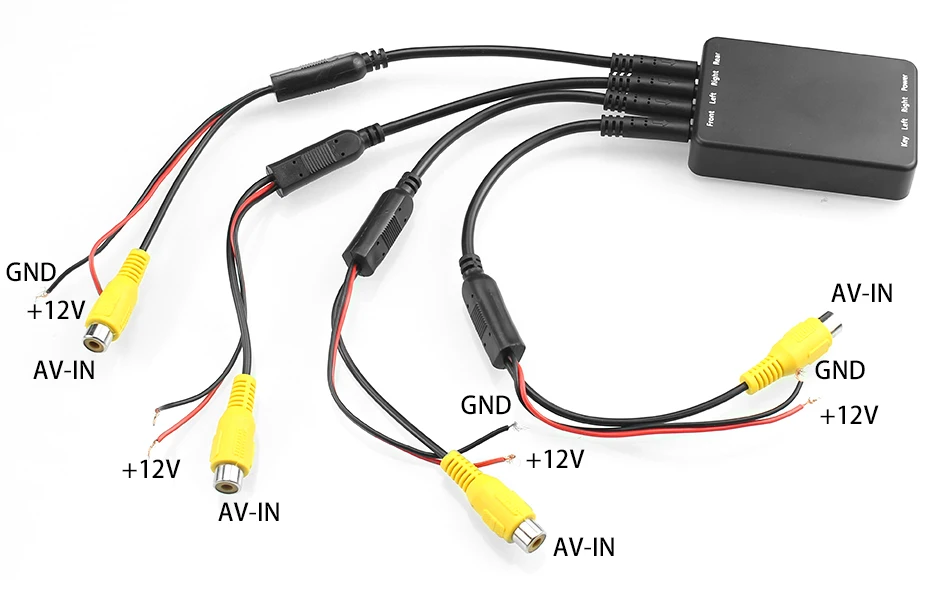 GreenYi 4 Cameras Video Control Image Switch Combiner Channel Converter ...