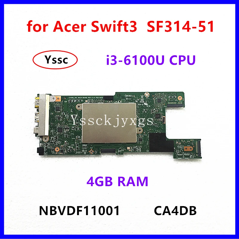 CA4DB-Motherboard-for-Acer-Swift3-SF314-SF314-51-Notebook-motherboard ...