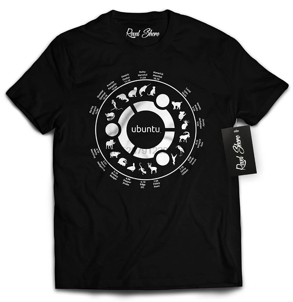 Camisetas de Linux Ubuntu para hombre, 100% algodón, nuevas| | - AliExpress