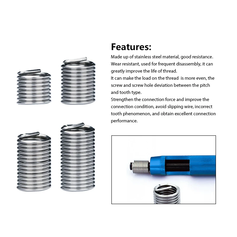 FILIERE - BUSE DE FILAGE - TARAUD,M10x1.25x1D 10pcs--Kit'insert de ...