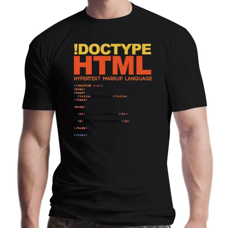 Camiseta-WEB-HTML-para-hombre-camisa-divertida-de-programador-Geek-100 ...