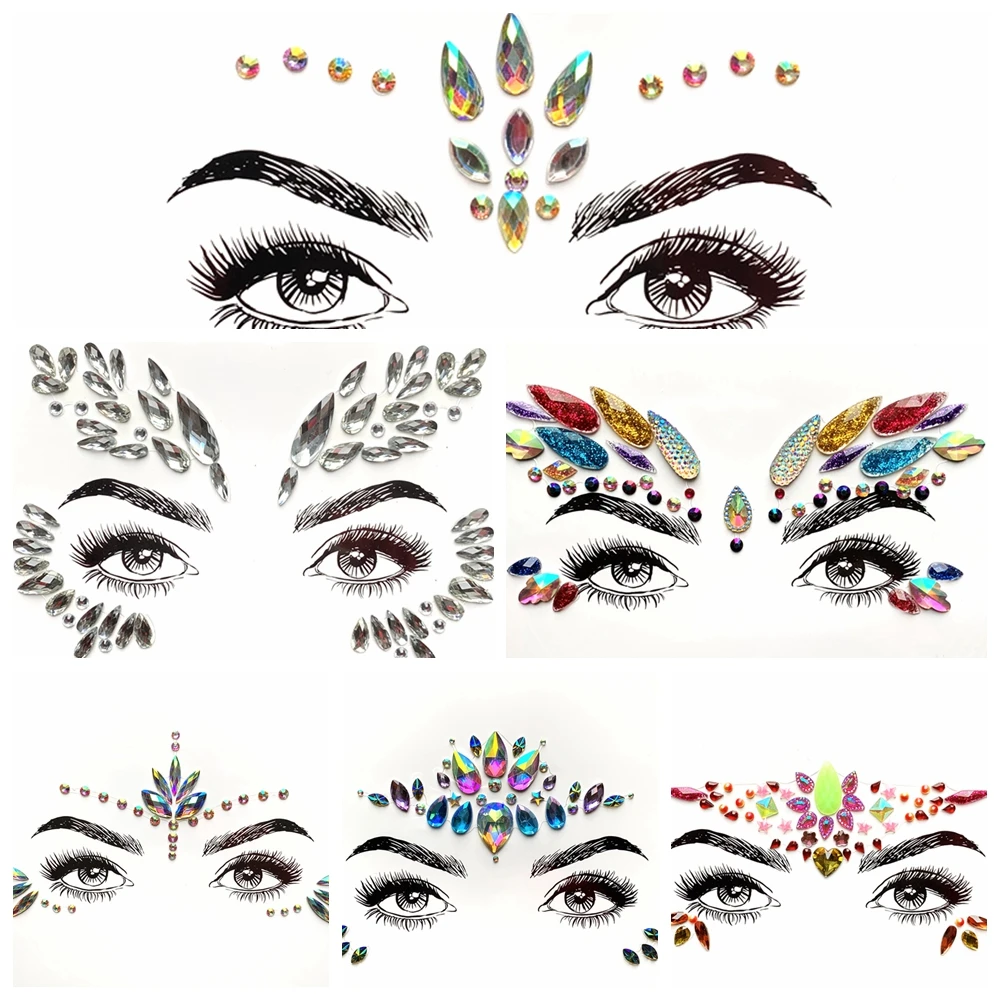 Flash-Eye-Accessories-Gem-Face-Decoration-Beautiful-Crystal-Eyebrow ...