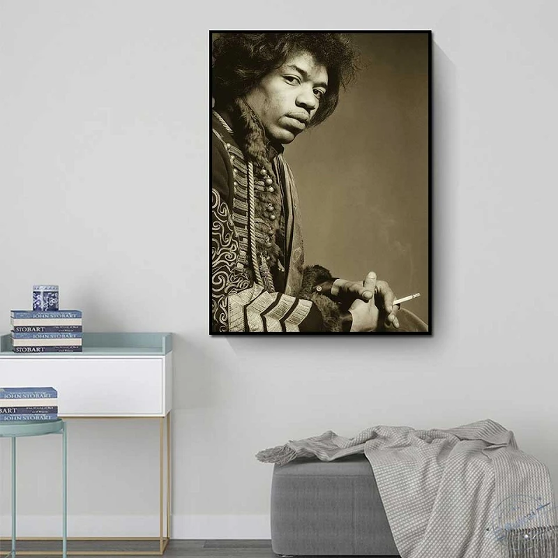 Jimi Hendrix Smoking Poster