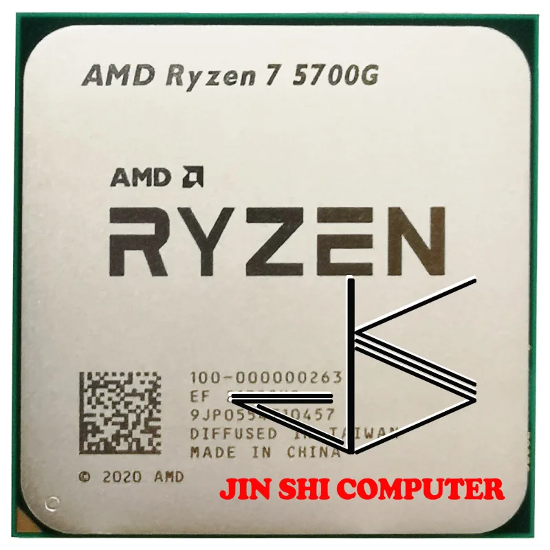 AMD Ryzen 7 5700G R7 5700G 3.8GHz Eight Core 16 Thread 65W CPU ...
