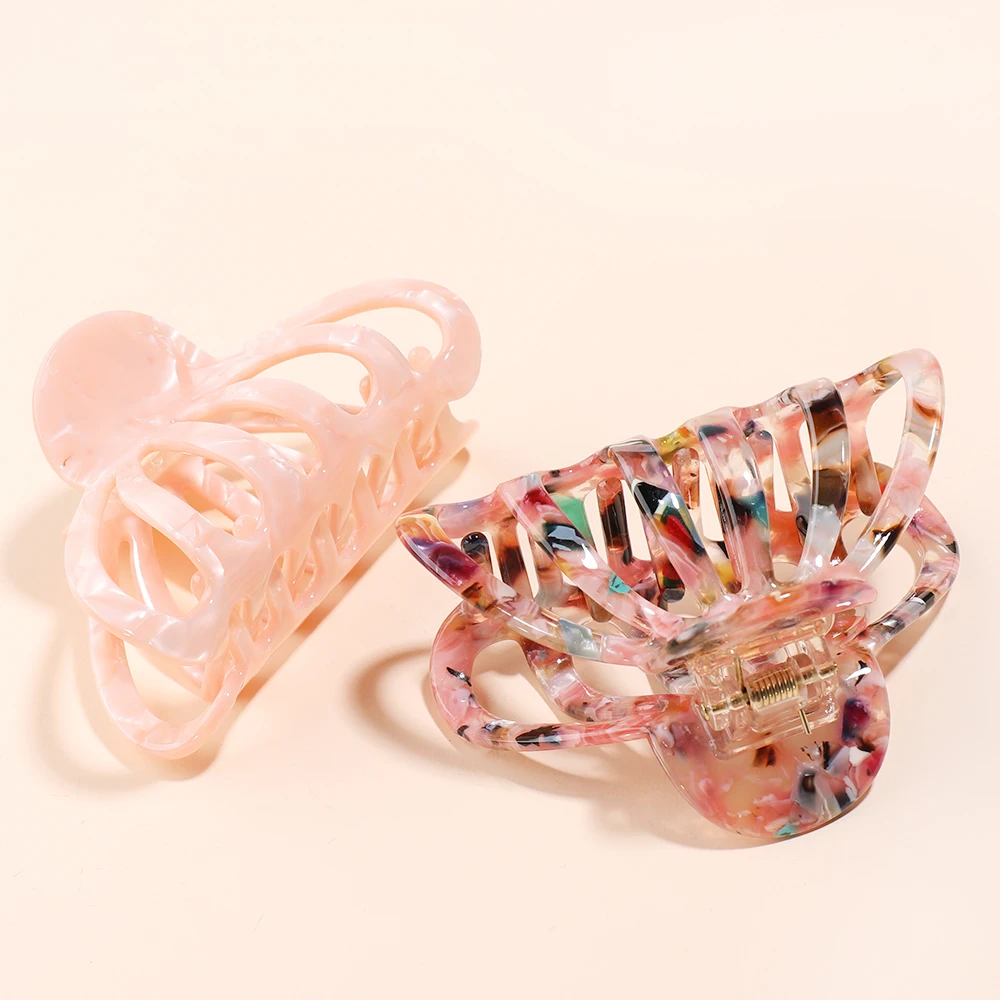 Logo ____ Large Acetate Acrylic Marble Hair Claws Clips Clam Jaw ...