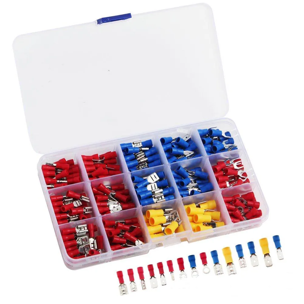 280pcs-set-Cable-Lugs-Assortment-Kit-Wire-Flat-Female-and-Male ...