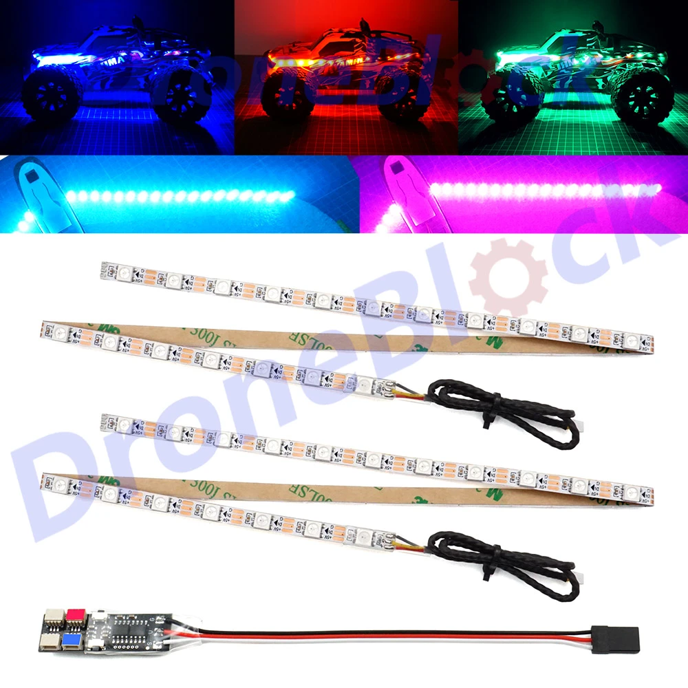 RC LED Light Strips for RC Car Truck Airplane Boat Drone Fixed Wing ...