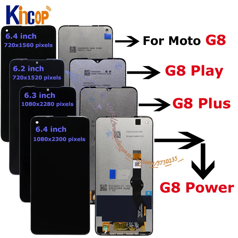 For Moto One Macro G8 G8 Play G8 Plus G8 Power Lcd Display Touch Screen ...