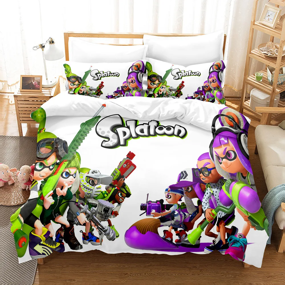 Bedroom Duvetcover Sets | Splatoon Bed | Bedding Set | Bed Set ...