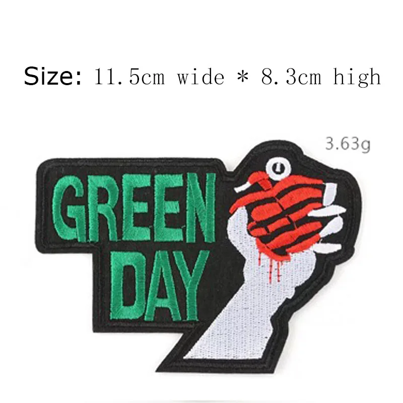 GREEN DAY hand embroidery patch Free shipping for left chest 11.3cm ...