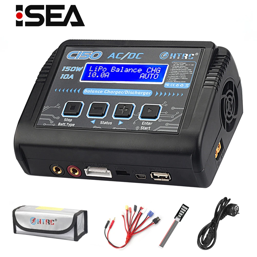 HTRC C150 RC Charger AC DC 150W 10A Discharger for LiPo LiHV LiFe Lilon ...